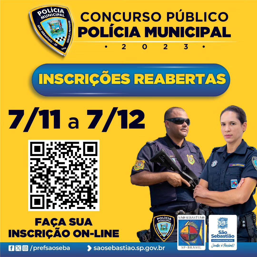 Inscrições Para Concurso Público Da Polícia Municipal Terminam Nesta